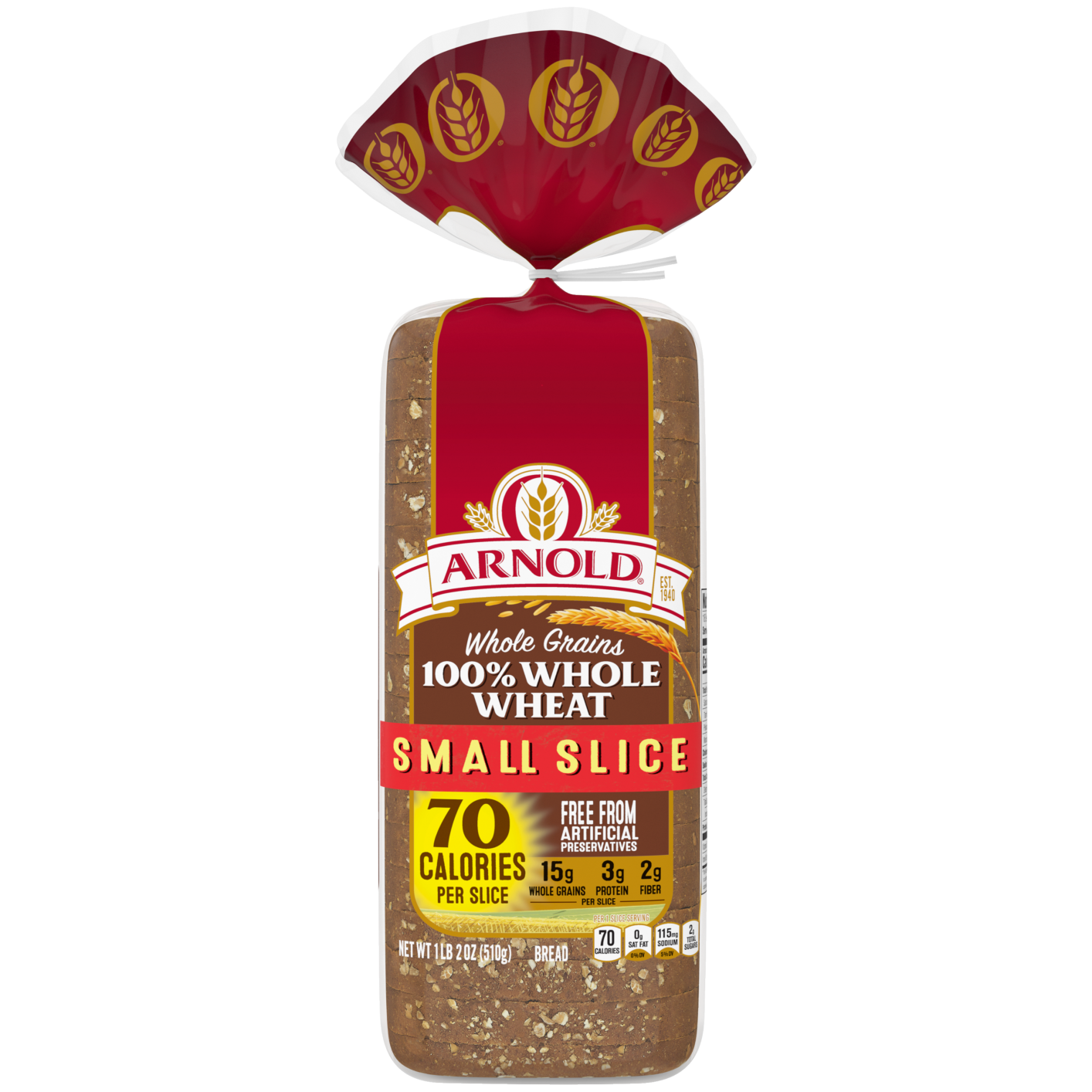 Arnold® Premium Breads | Small Slice 100% Whole Wheat
